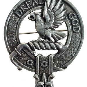 Munro Cap Badge - Pewter Clan Crest Badge - Gaelic Themes Cap Badge or ...