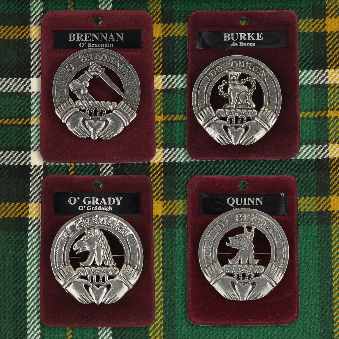 Duffy (o'dubhthaigh) Irish Family Crest Cap Badge/brooch - Made in ...