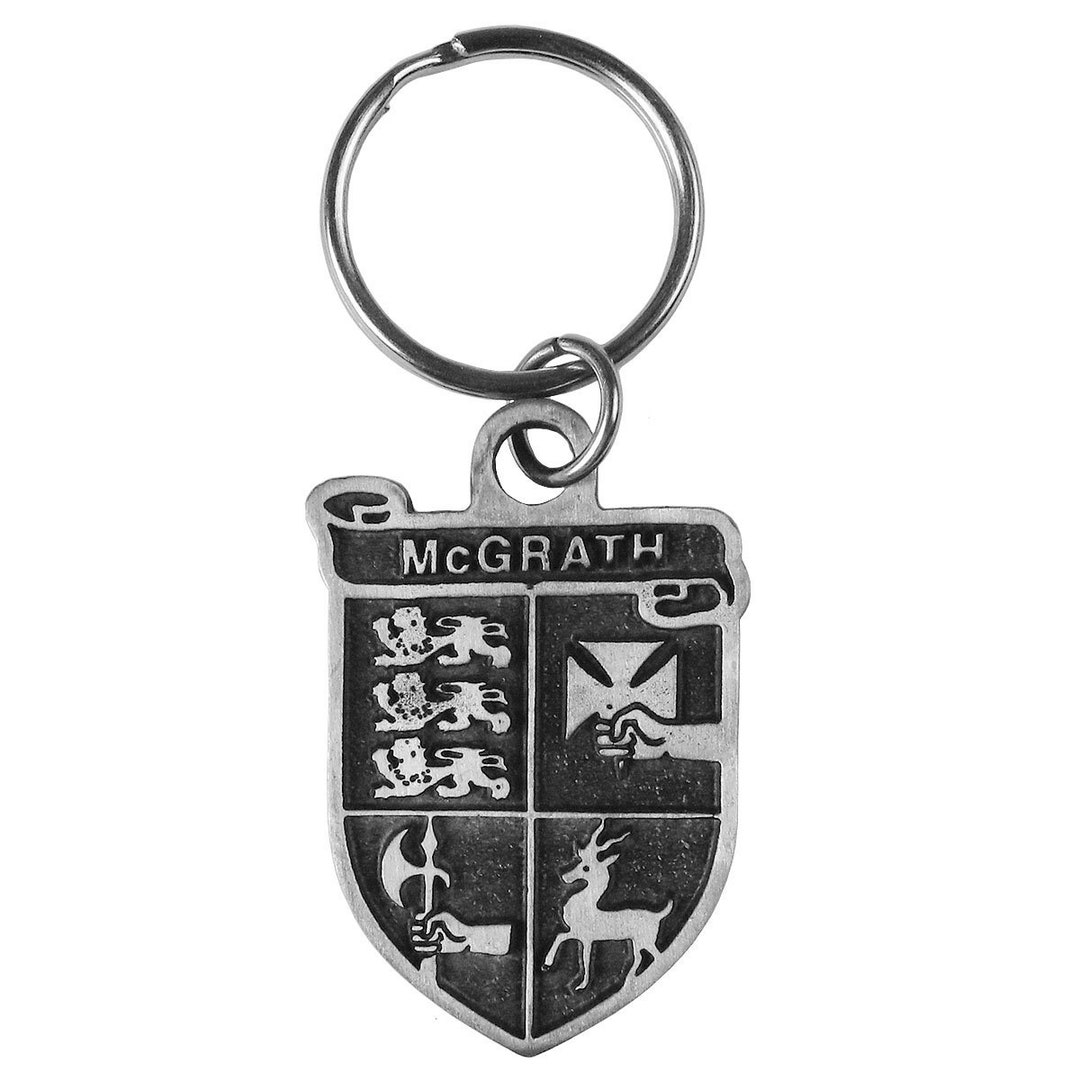 Mcgrath Irish Coat of Arms Pewter Key Chain - Etsy