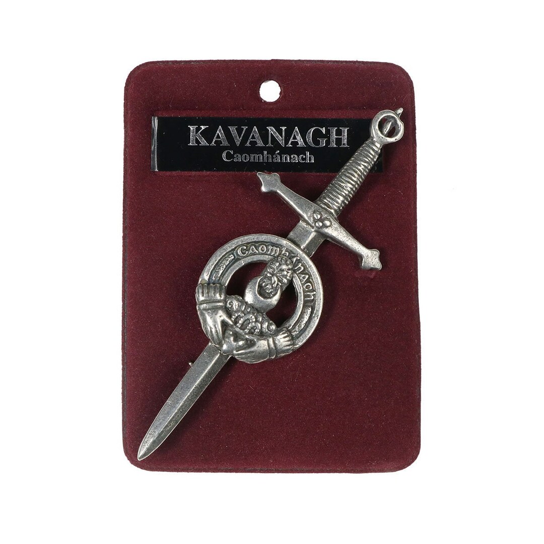Kavanagh (caomhanach) Irish Family Crest Kilt Pin - Made in Scotland ...