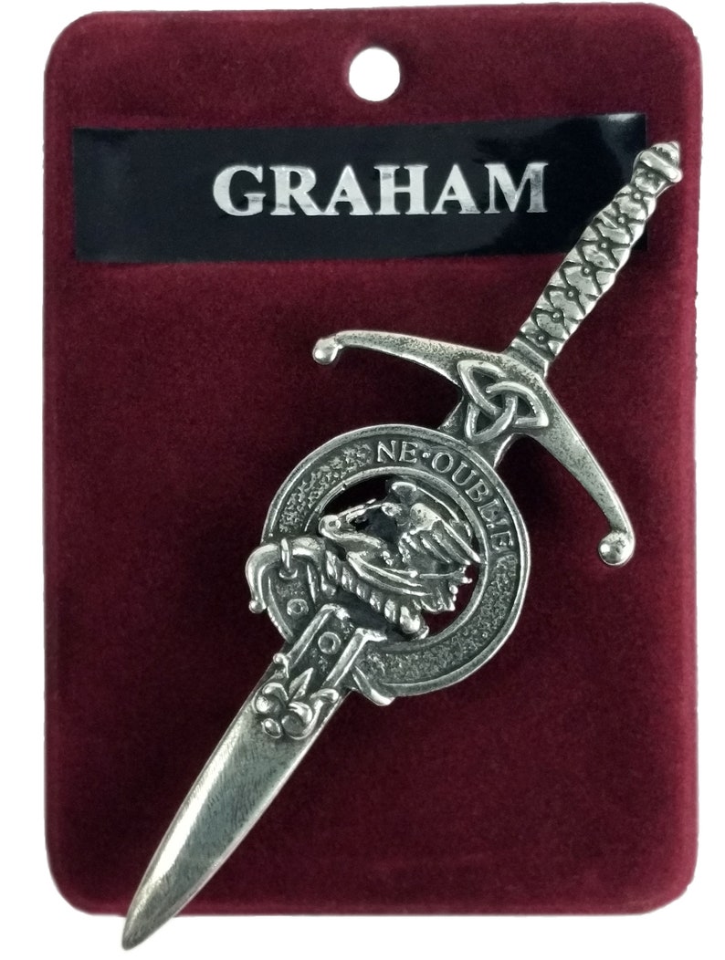 Graham Clan Crest Kilt Pin Gaelic Themes Kilt Pin Ne - Etsy