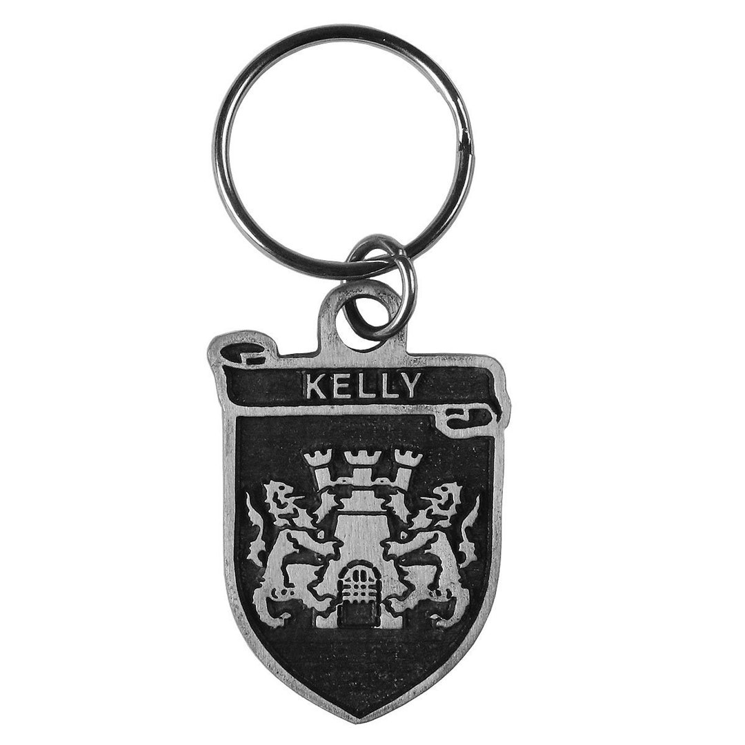 Kelly Irish Coat of Arms Pewter Key Chain - Etsy