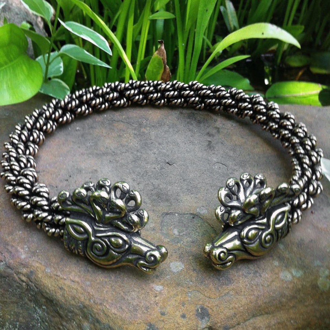 Stag of Cernunnos Neck Torc - Extra Heavy Braid 16mm - Celtic Braided ...