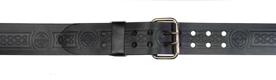 Celtic Knot Utility Leather Belt and Buckle Made in Scotland | Etsy