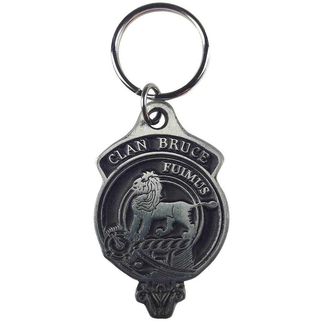 Bruce Clan Crest Solid Pewter Key Chain - Scottish Clan - Etsy
