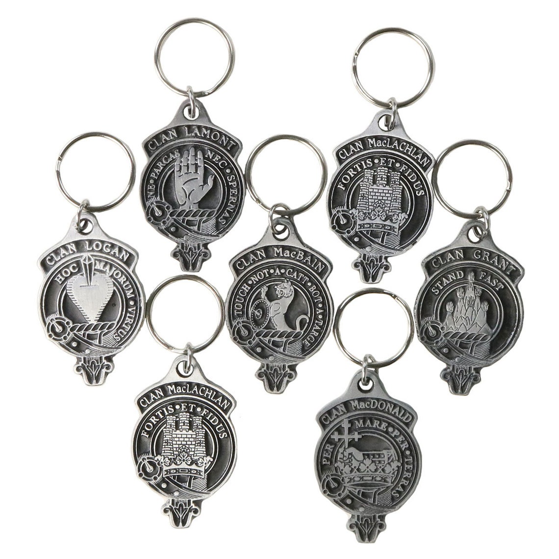 Farquharson Clan Crest Solid Pewter Key Chain Scottish Clan - Etsy