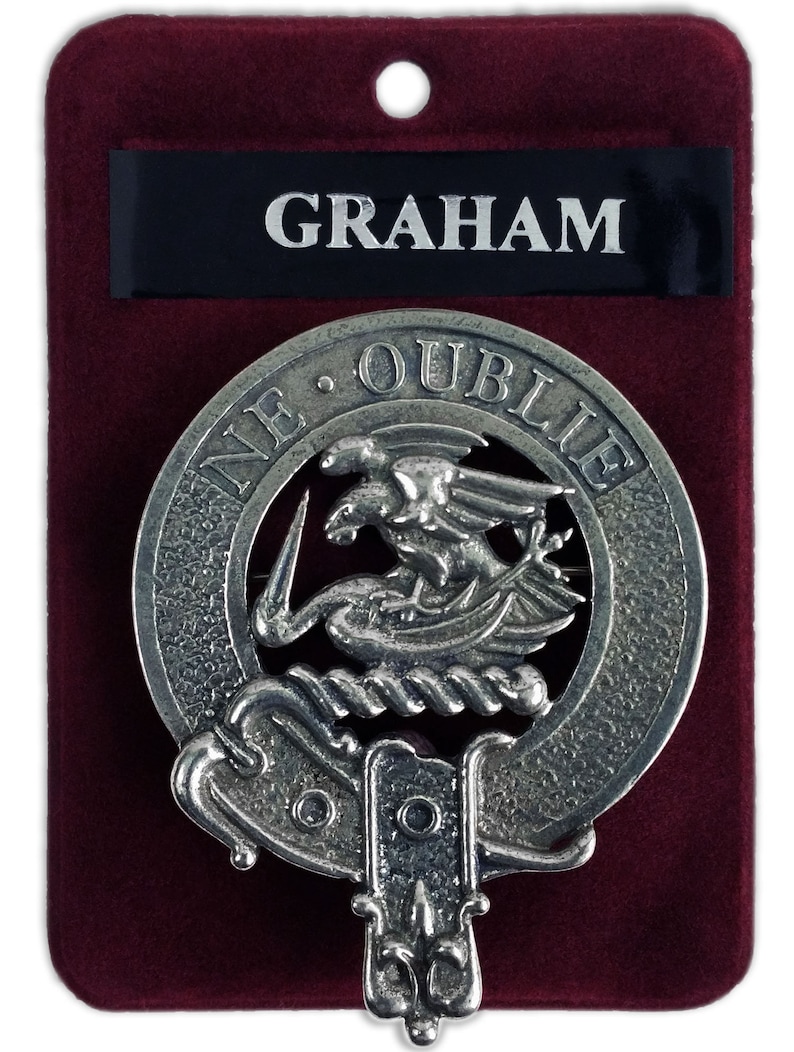Graham Cap Badge Pewter Clan Crest Badge Gaelic Themes Cap - Etsy
