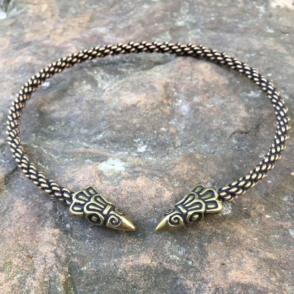 Celtic Raven Neck Torc Celtic Braided Necklace Made in the - Etsy
