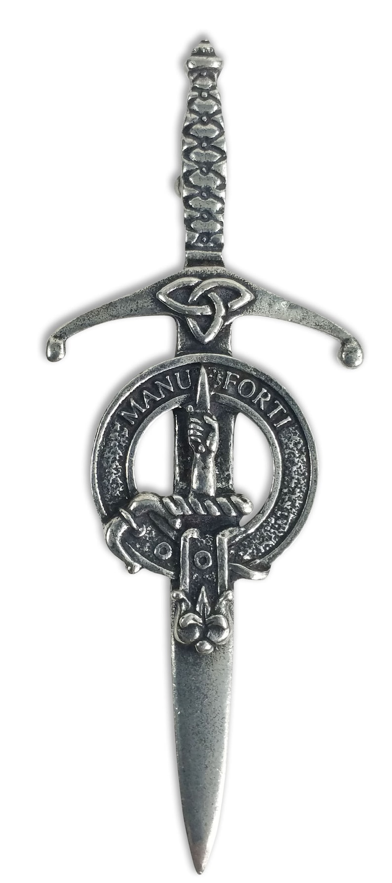 Mackay Clan Crest Kilt Pin - Gaelic Themes Kilt Pin - Manu Forti - Etsy