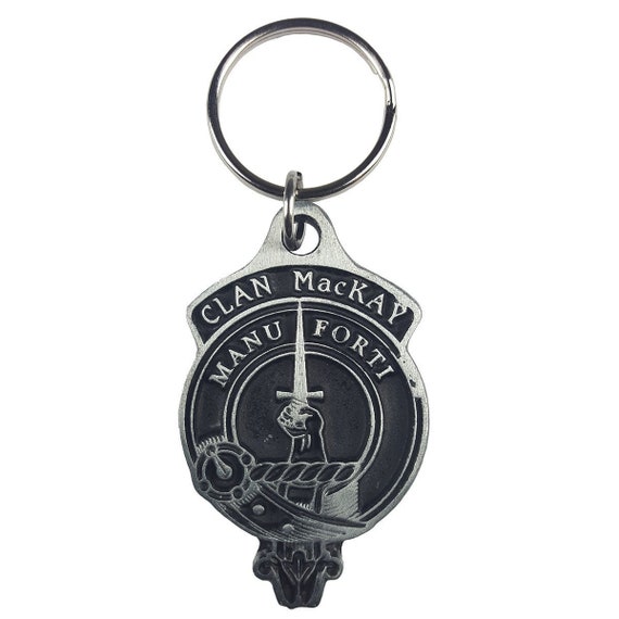 MacKay Clan Crest Solid Pewter Key Chain Scottish Clan | Etsy