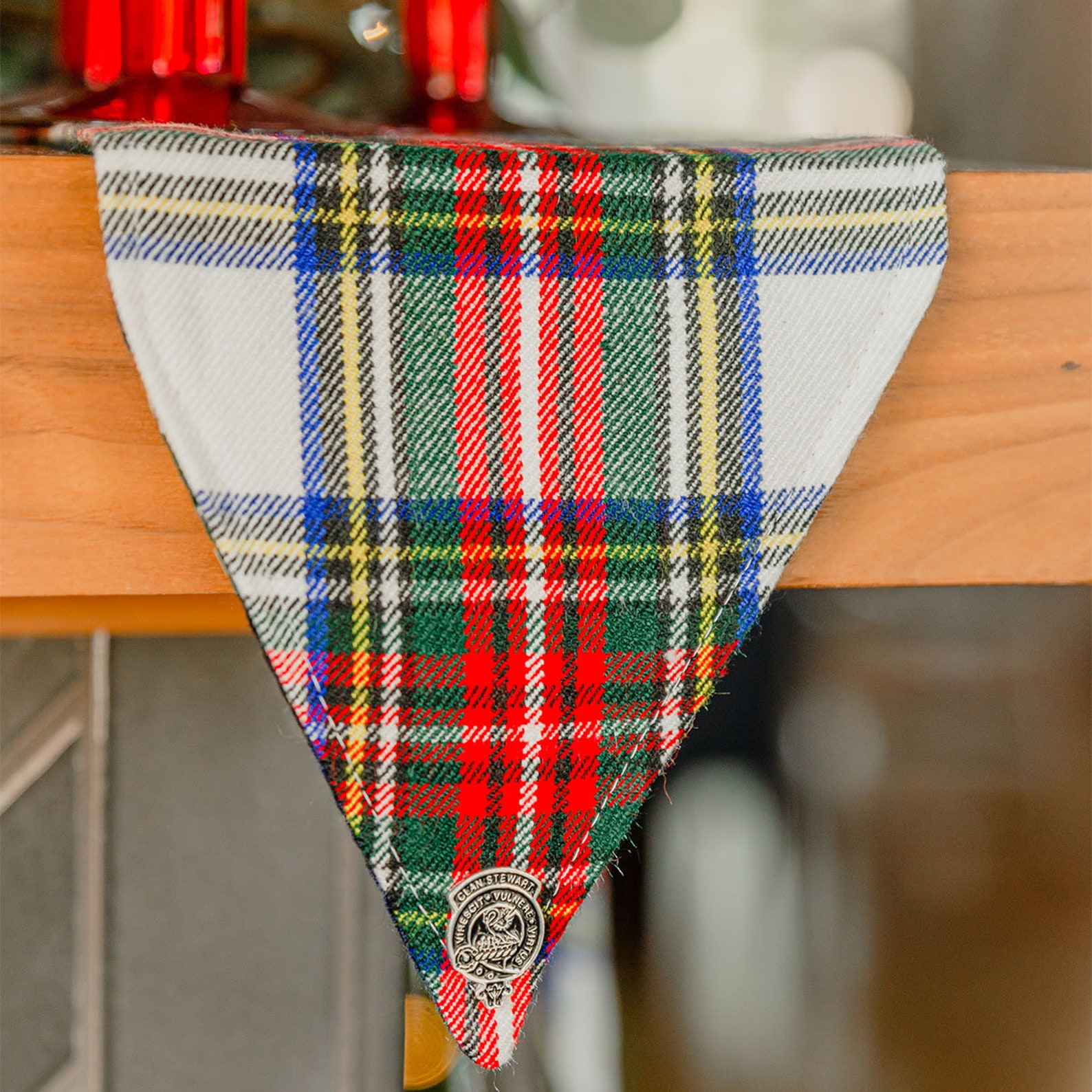Tartan Mantle Runner- A-L Tartans - Homespun Wool Blend - Etsy