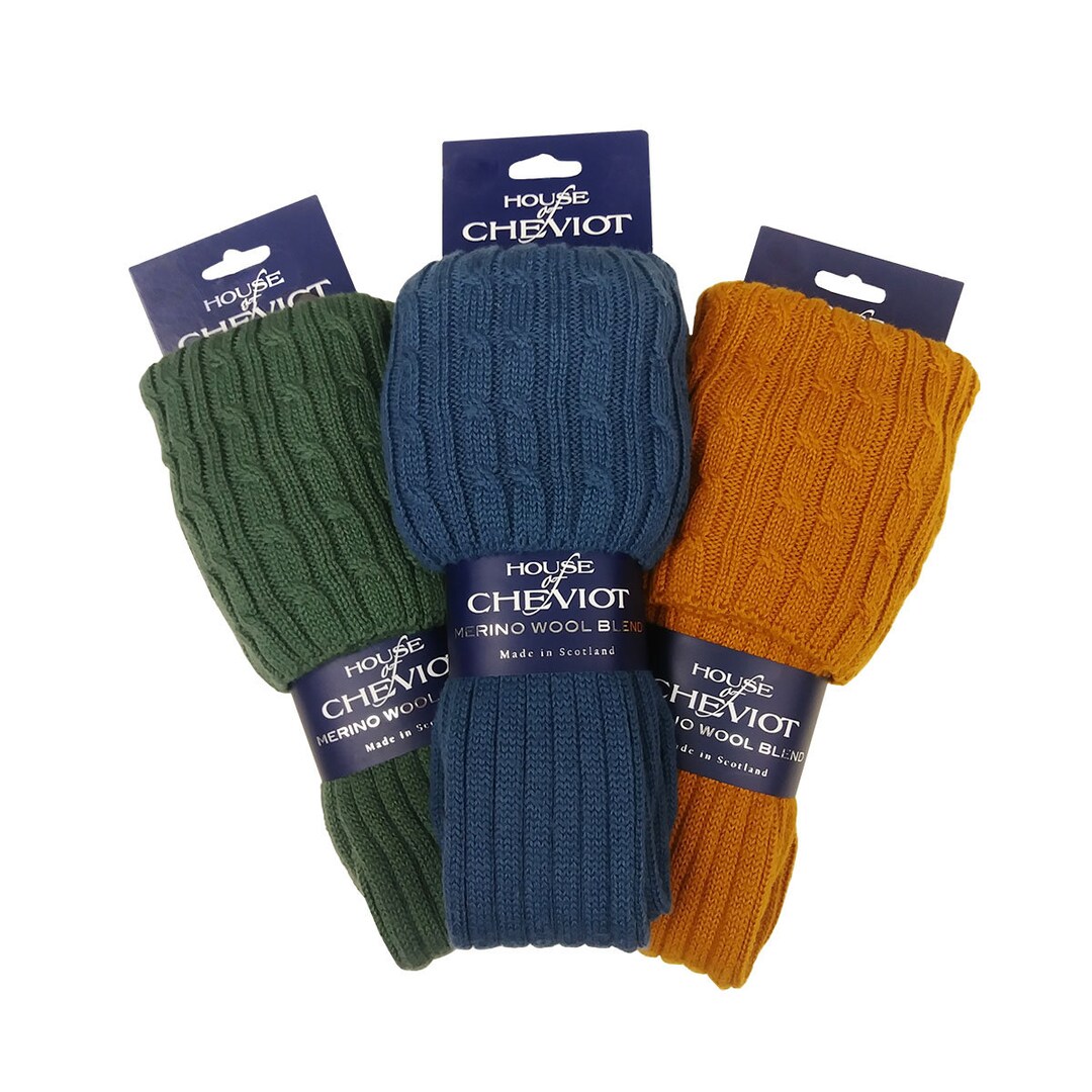 Wide Calf Wool/acrylic Blend Kilt Hose - Made in Scotland - Etsy