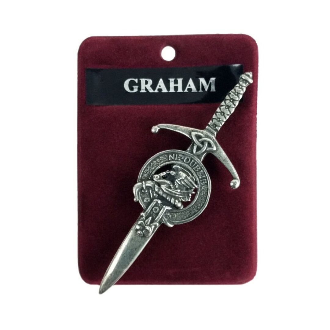 Graham Clan Crest Kilt Pin - Gaelic Themes Kilt Pin - Ne Oublie - Etsy