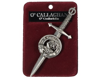 Collins o'coileain Irish Family Crest Kilt Pin Made in Scotland Coat of ...