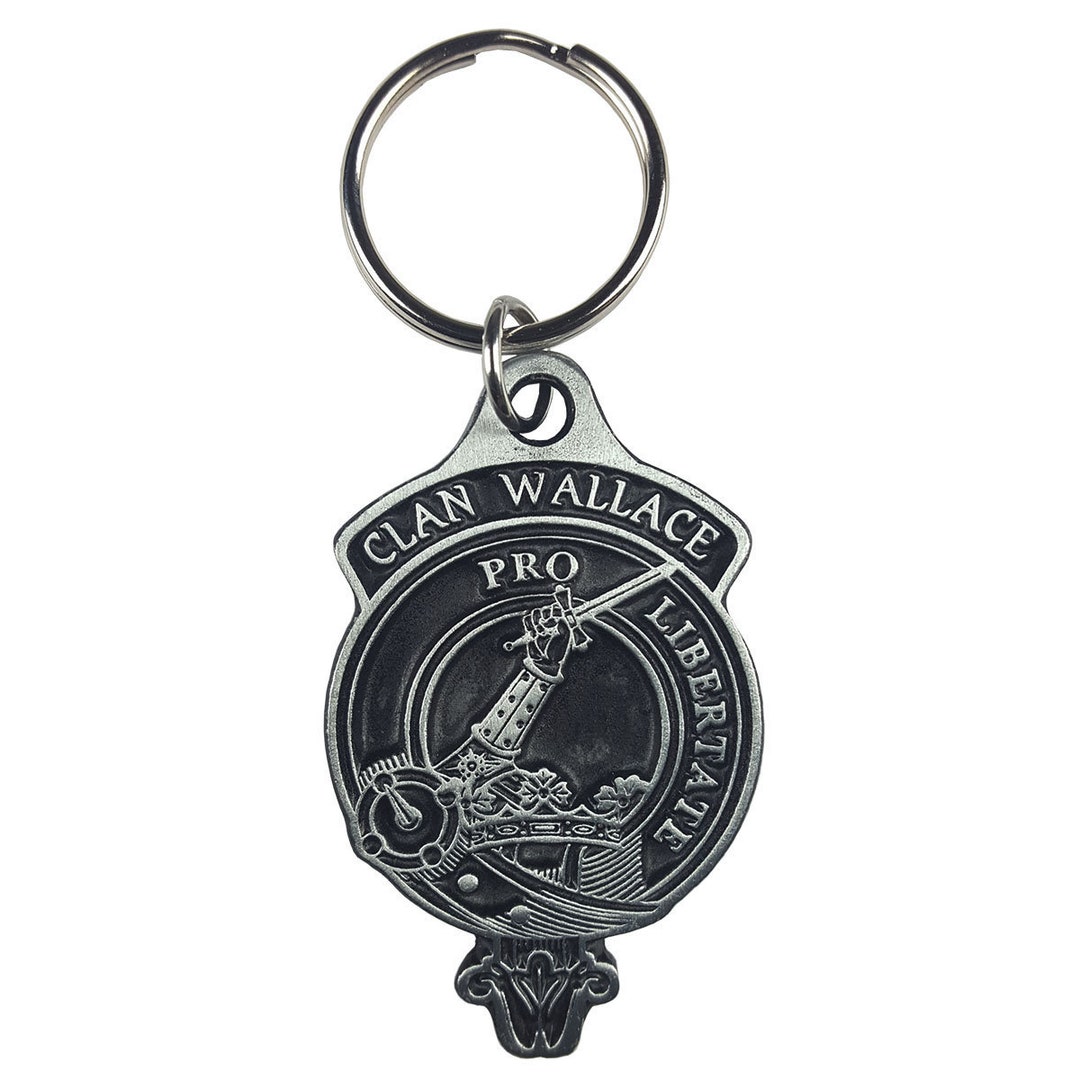 Wallace Clan Crest Solid Pewter Key Chain - Scottish Clan - Etsy