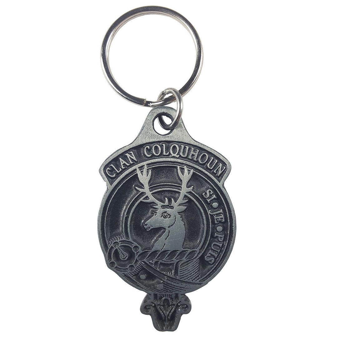 Colquhoun Clan Crest Solid Pewter Key Chain - Scottish Clan - Etsy