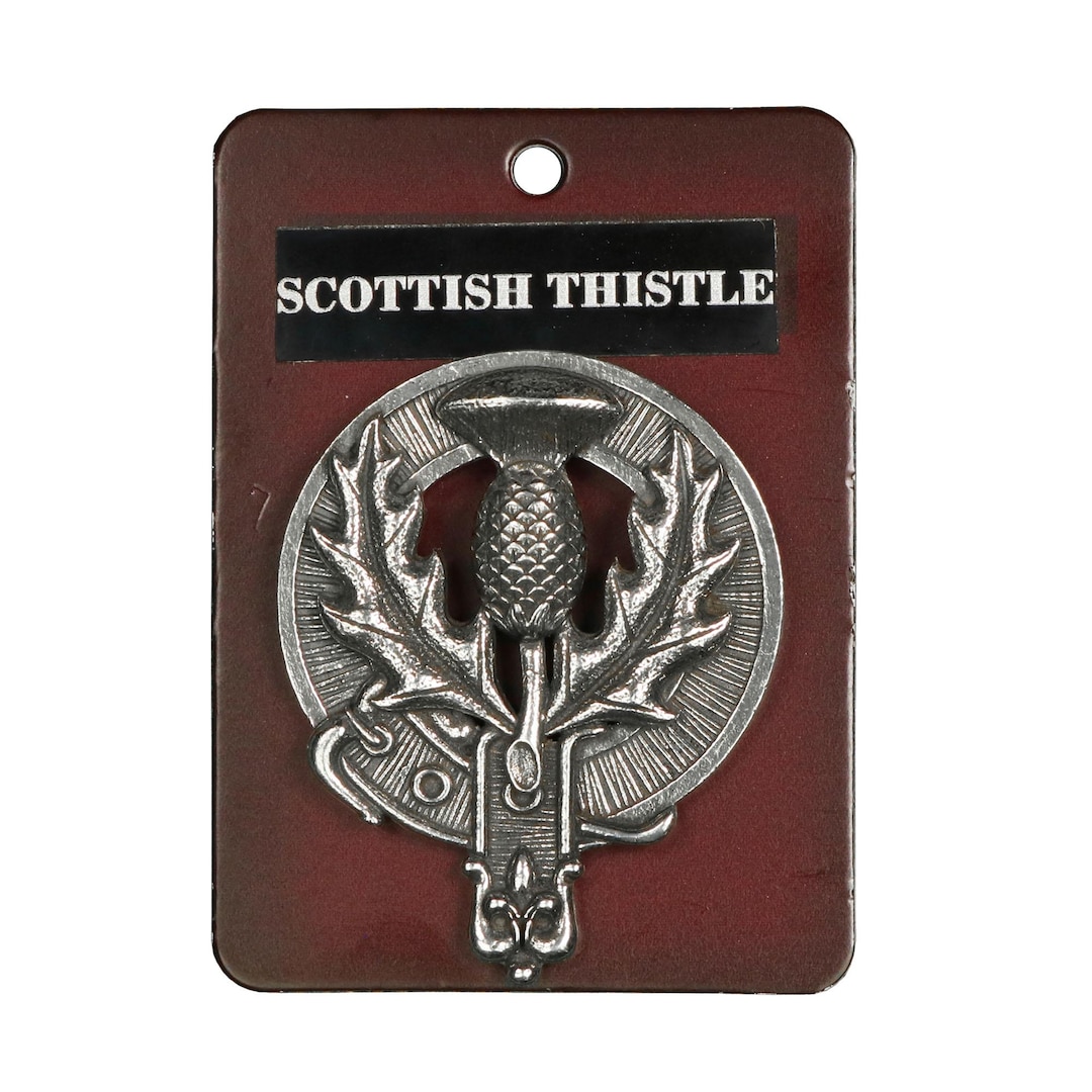 Thistle Cap Badge - Gaelic Themes Pewter Cap Badge or Brooch - Etsy