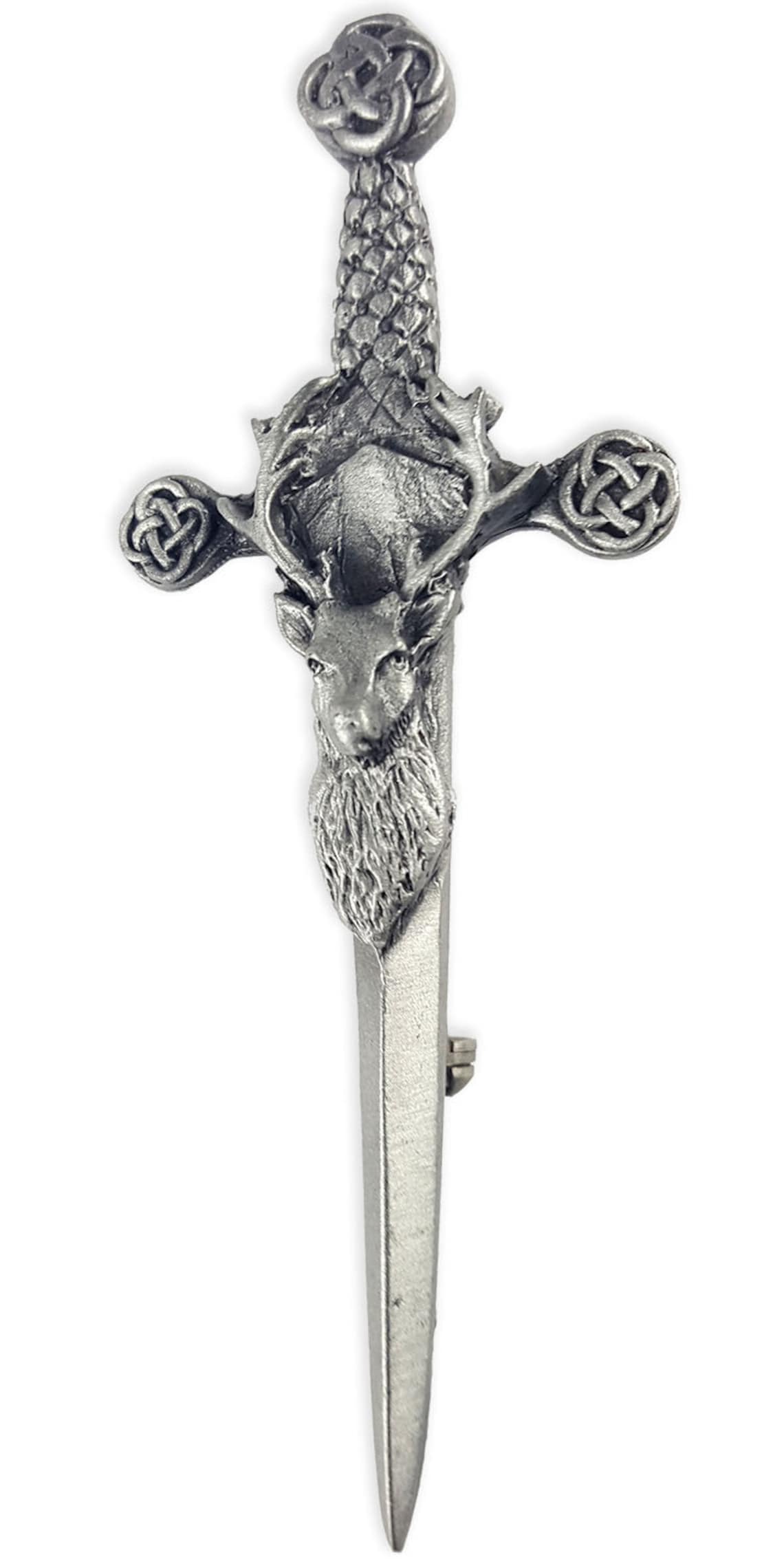 Stag's Head Kilt Pin Celtic Stag Kilt Pin Celtic Kilt | Etsy