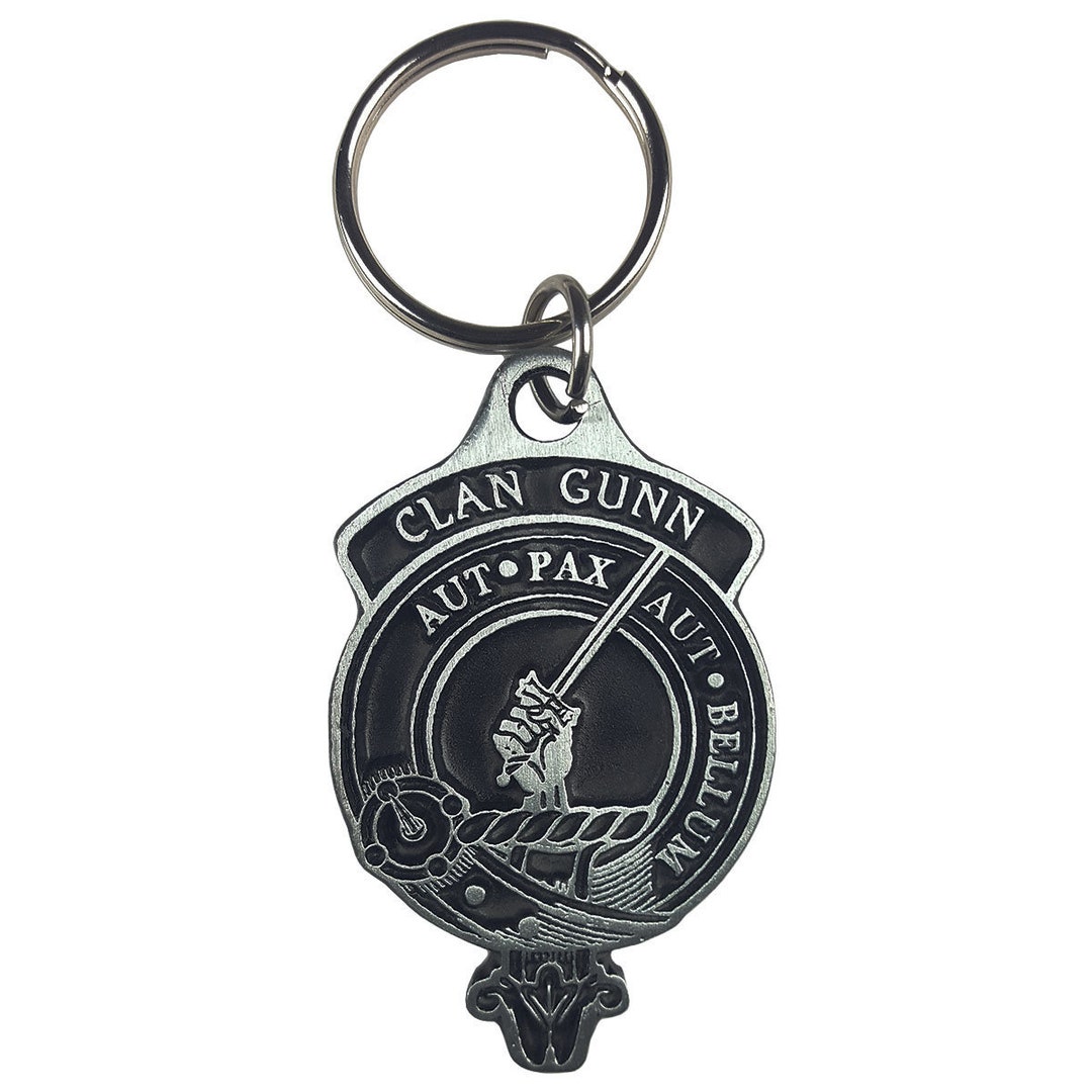 Gunn Clan Crest Solid Pewter Key Chain - Scottish Clan - Etsy