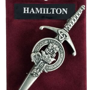 Hamilton Clan Crest Kilt Pin - Gaelic Themes Kilt Pin - Through - Etsy