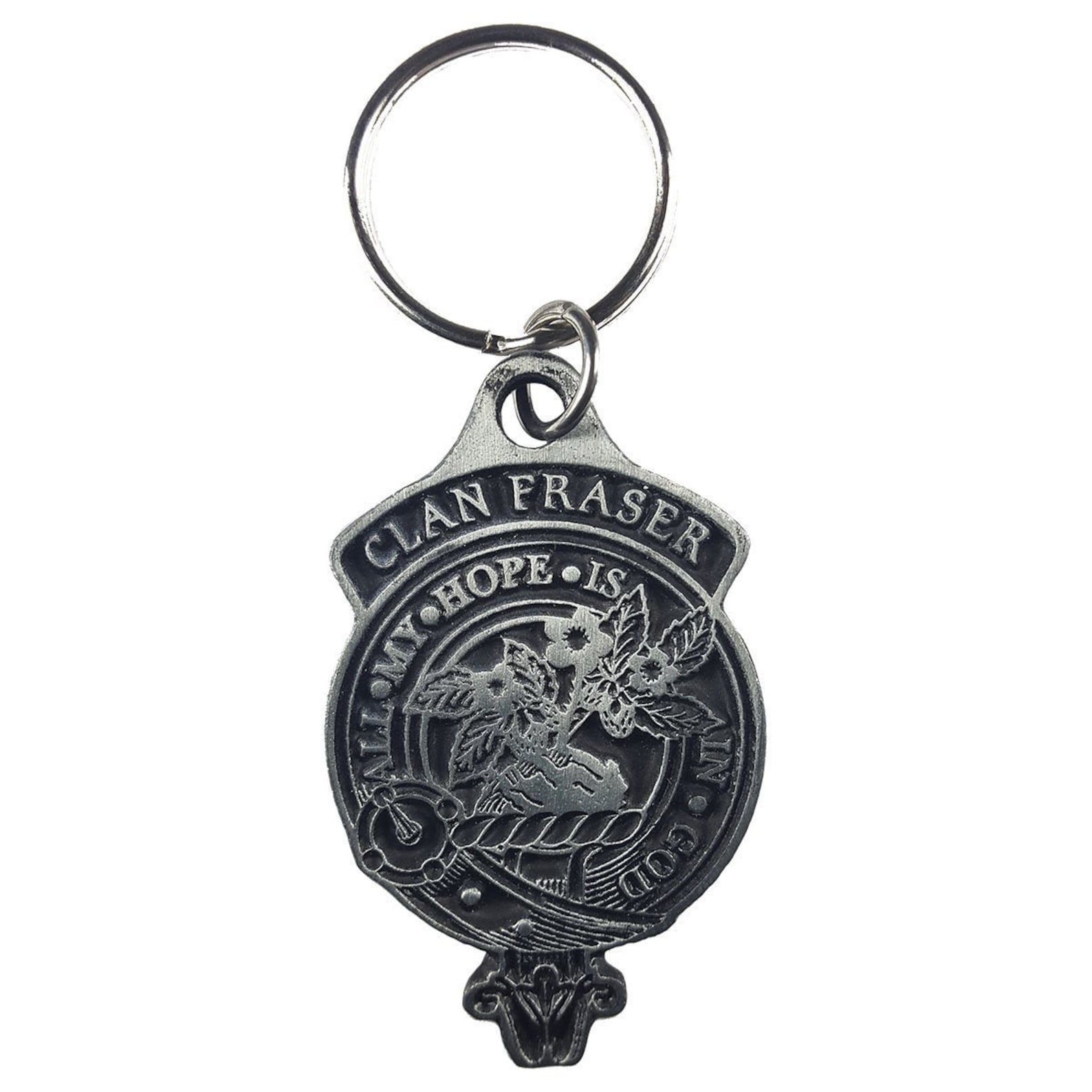 Fraser Clan Crest Solid Pewter Key Chain - Scottish Clan - Etsy