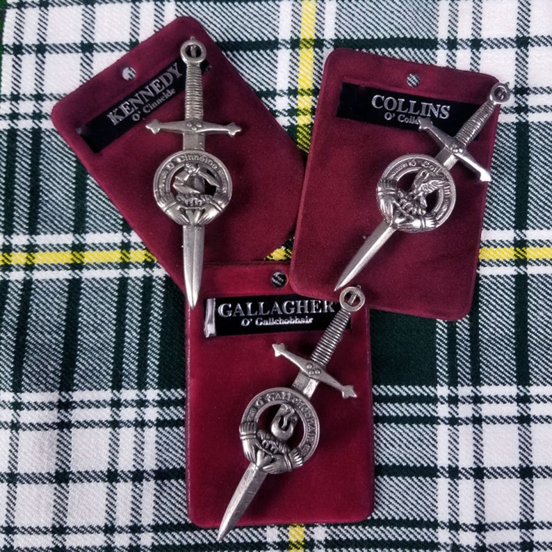 Collins (o'coileain) Irish Family Crest Kilt Pin - Made in Scotland ...