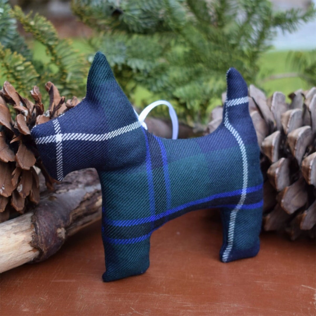 Tartan Scottie Dog Ornament - Made in Scotland - Etsy
