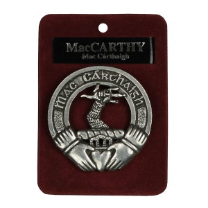 Mccarthy (mccarthaigh) Irish Family Crest Cap Badge/brooch - Made in ...
