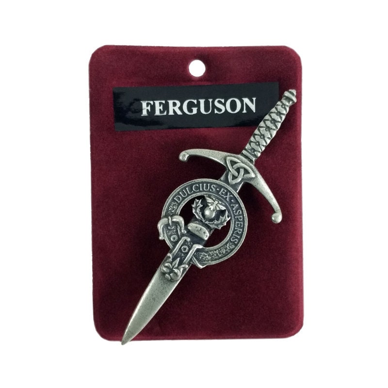 Ferguson Clan Crest Kilt Pin - Gaelic Themes Kilt Pin - Dulcius Ex ...