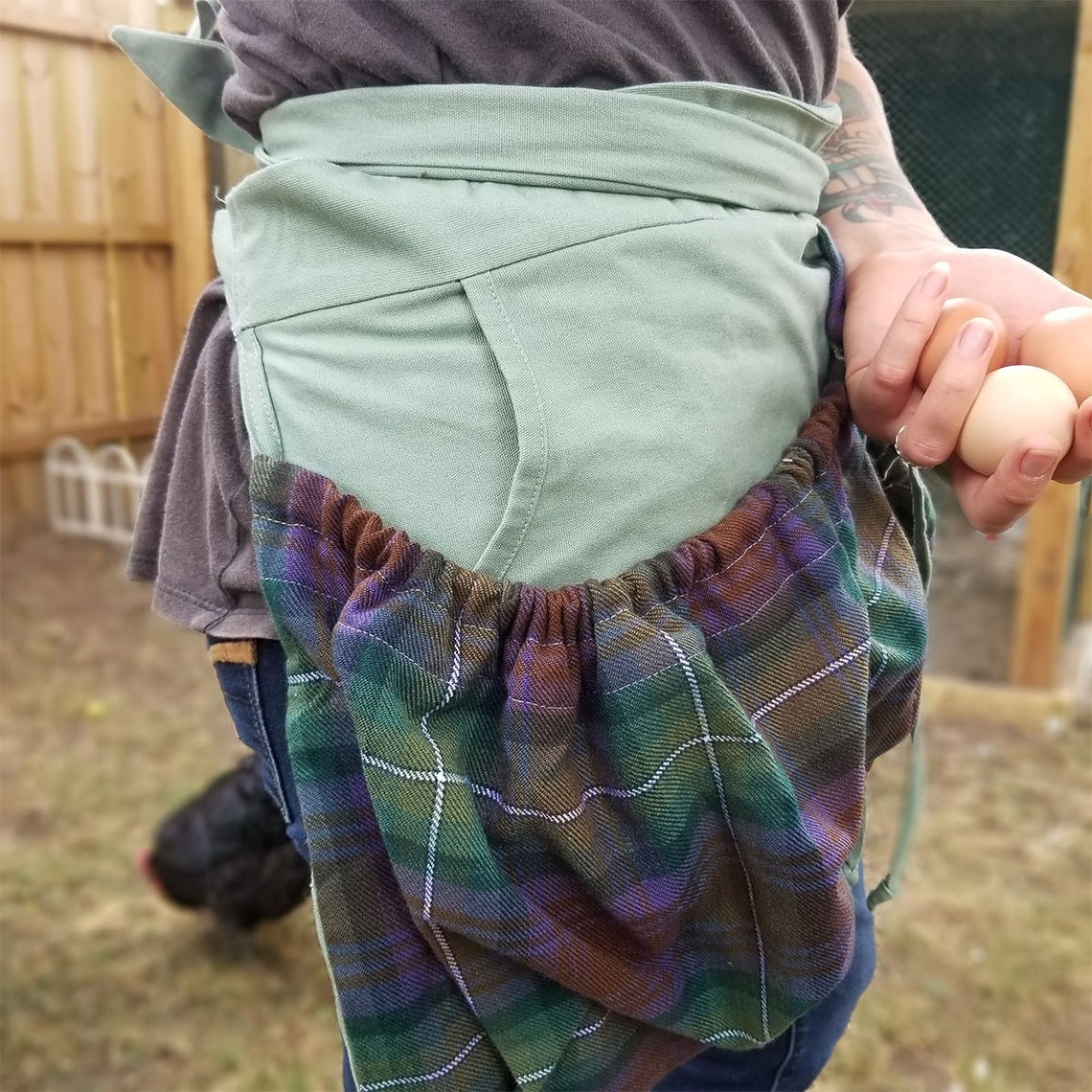 Tartan Gathering Apron (tartans M-Y) - Homespun Wool Blend - Etsy