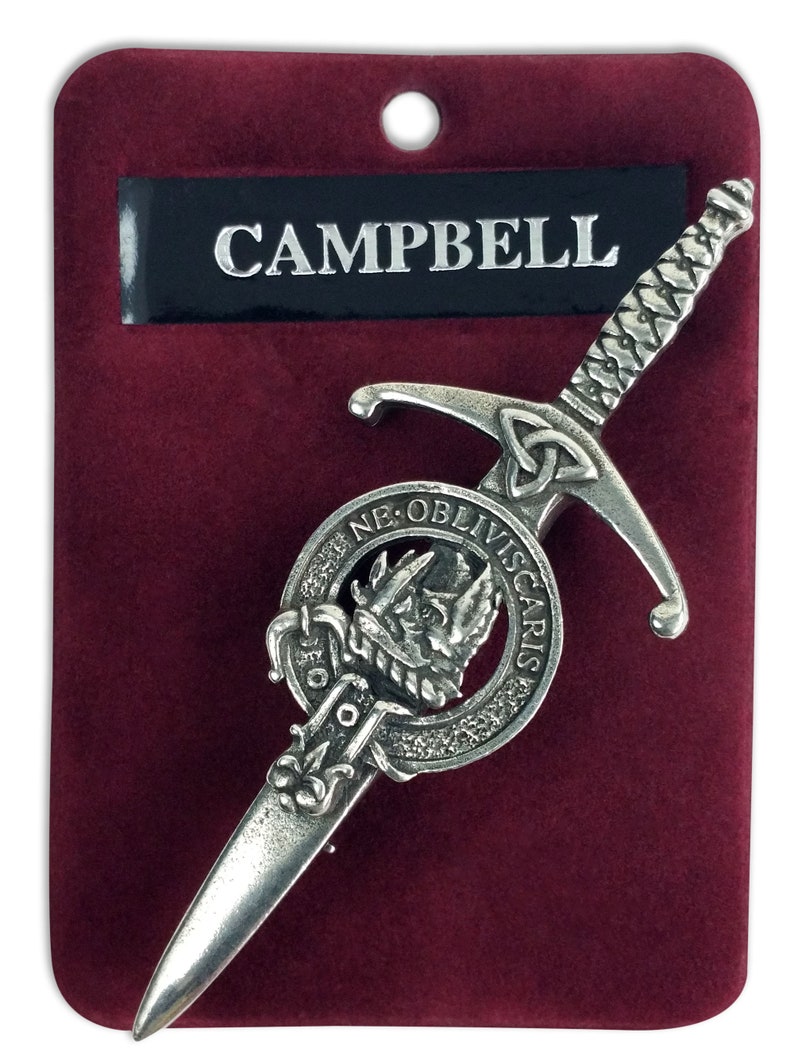Campbell Clan Crest Kilt Pin - Gaelic Themes Kilt Pin - Ne Obliviscaris ...