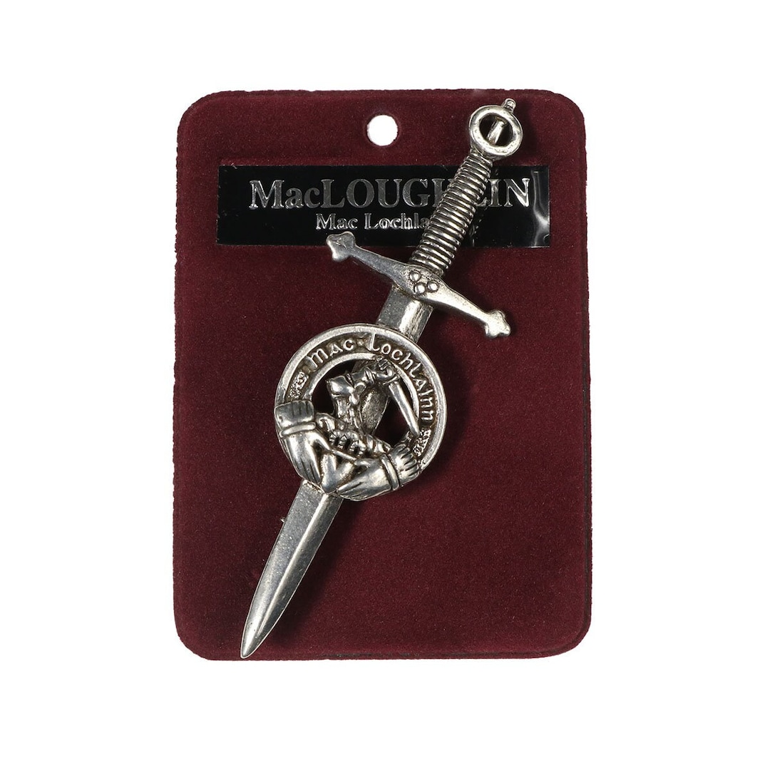 Mcloughlin (mclochlainn) Irish Family Crest Kilt Pin - Made in Scotland ...