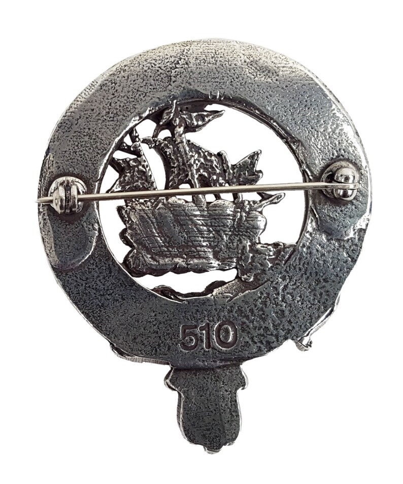 Duncan Cap Badge - Pewter Clan Crest Badge - Gaelic Themes Cap Badge or ...