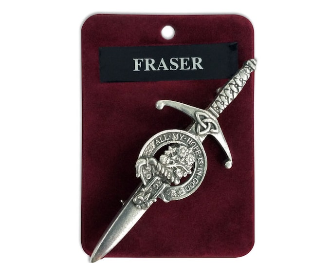 Fraser Clan Crest Kilt Pin - Gaelic Themes Kilt Pin - All My Hope is in ...