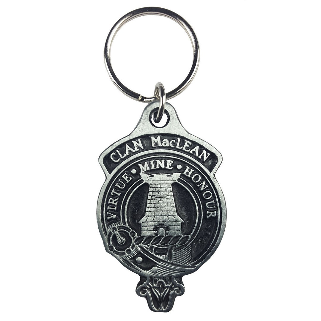 Maclean Clan Crest Solid Pewter Key Chain - Scottish Clan - Etsy