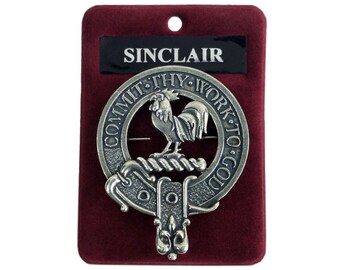 Sinclair Clan Crest Kilt Pin Gaelic Themes Kilt Pin Commit Thy Work to ...