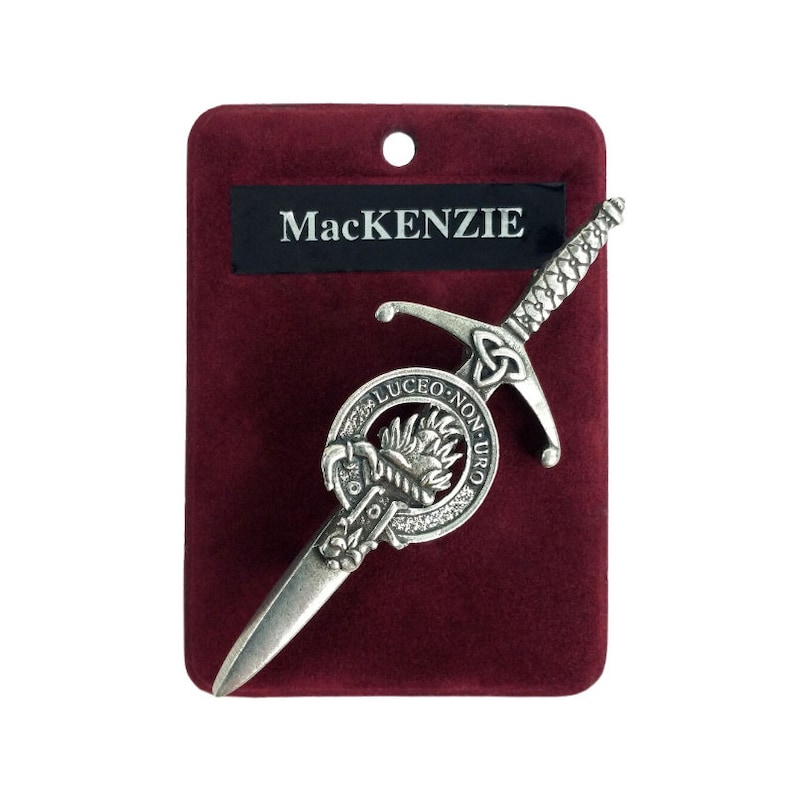 Mackenzie Clan Crest Kilt Pin - Gaelic Themes Kilt Pin - Luceo Non Uro ...