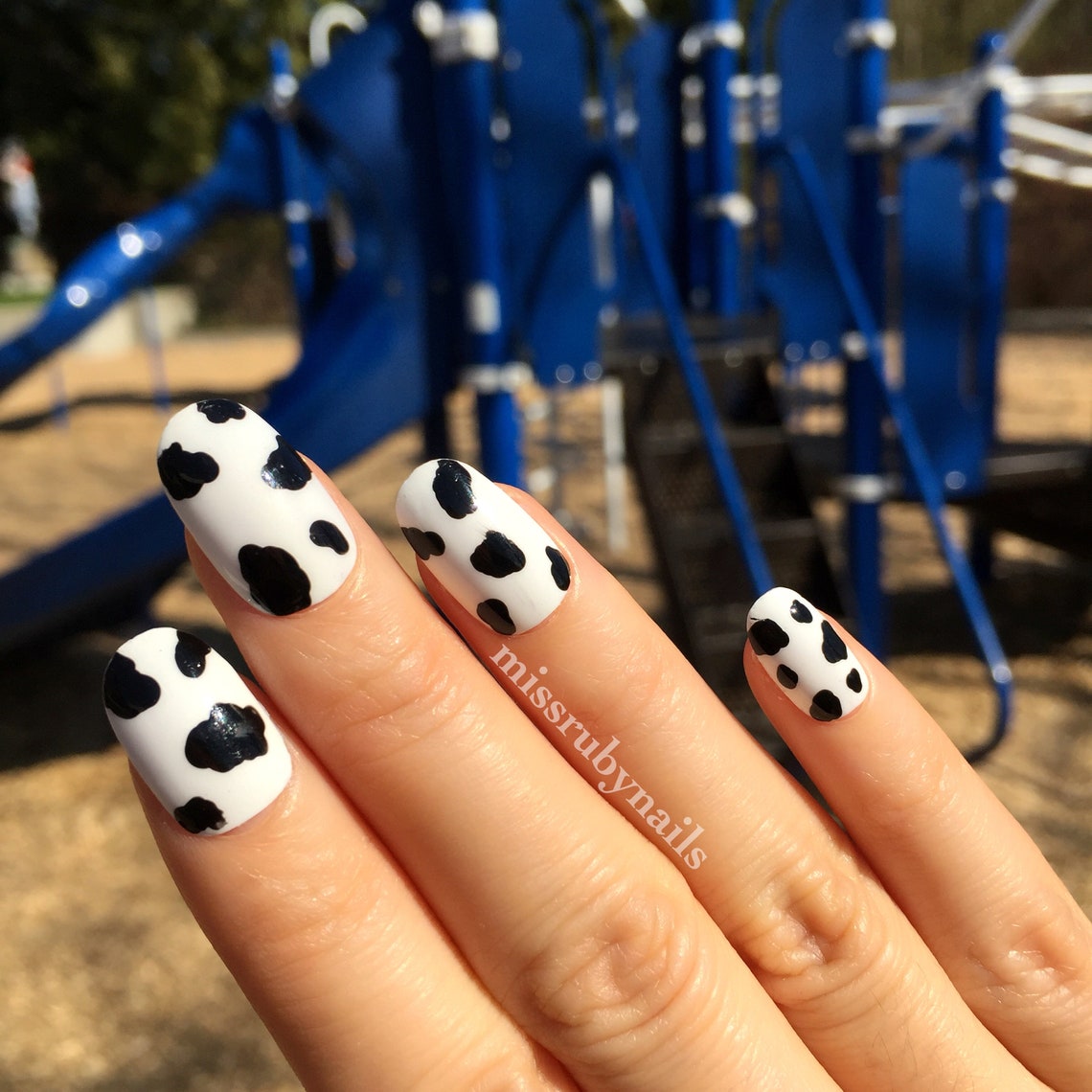 Cow Nails Cow Print Trendy Nails Animal Nails Press on - Etsy Singapore