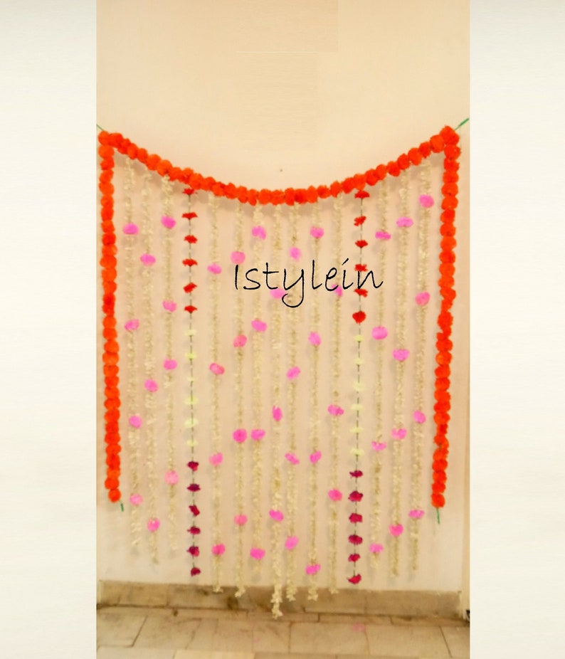 Ready to Use Jasmine Garland Backdrop Marigold Wedding Decor | Etsy