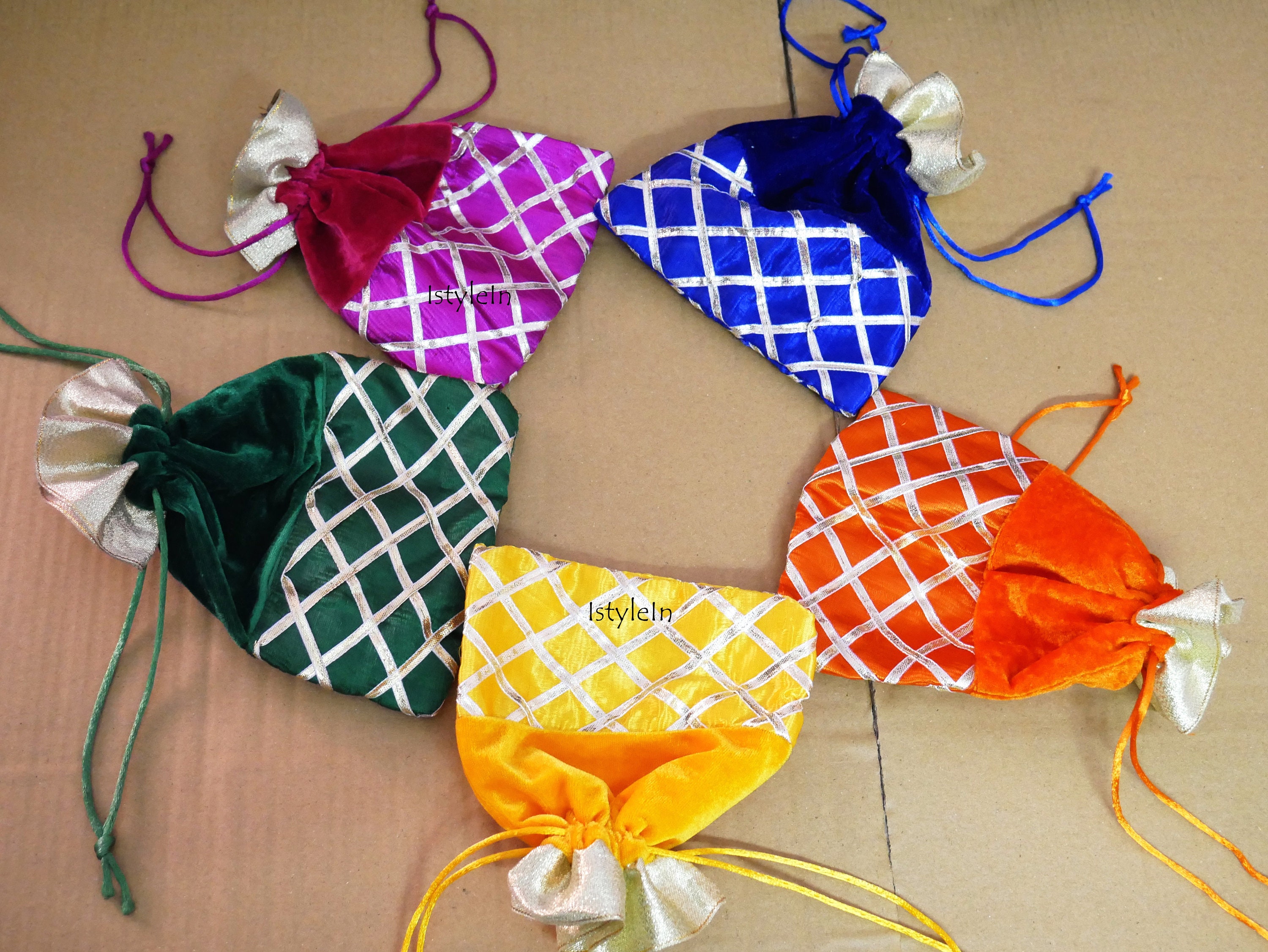 50 Bulk Velvet Indian Ethnic Potli Bags Assorted Pack Wedding - Etsy