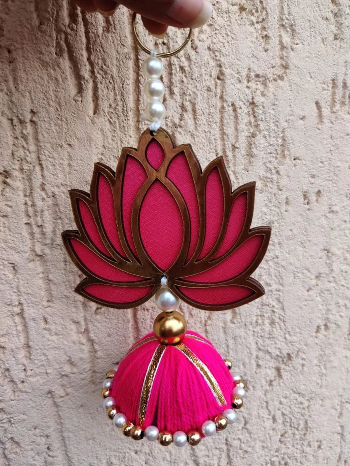 Diwali Decoration Lotus Latkans, Diwali Lotus Wall Hangings, Festive ...