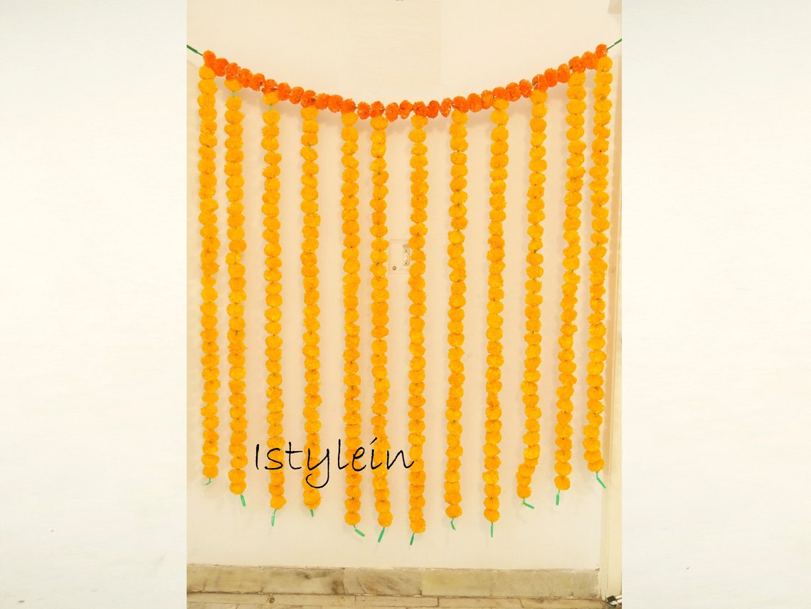Orange Marigold Ready Made Backdrop Wedding Decoration - Etsy
