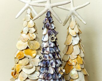 Coastal Christmas Seashell Tree Beach Decor 100% Handmade - Etsy