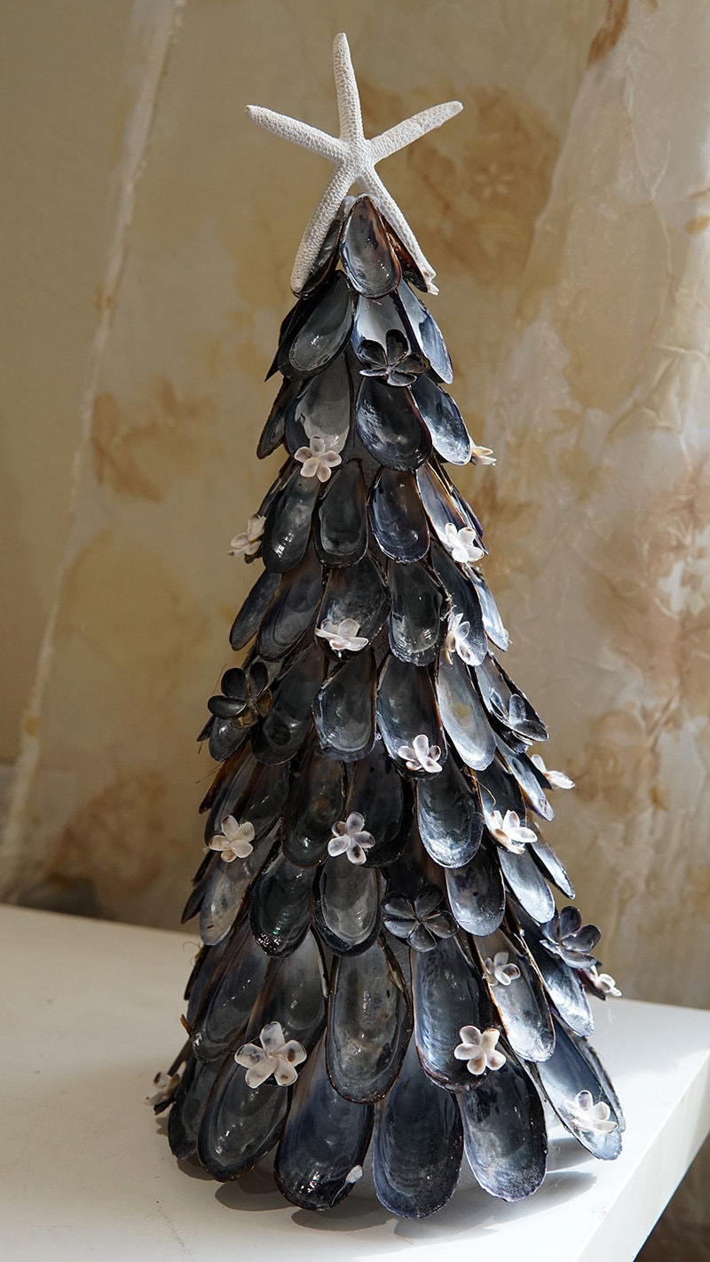 Coastal Christmas Seashell Tree Beach Decor 100% Handmade - Etsy