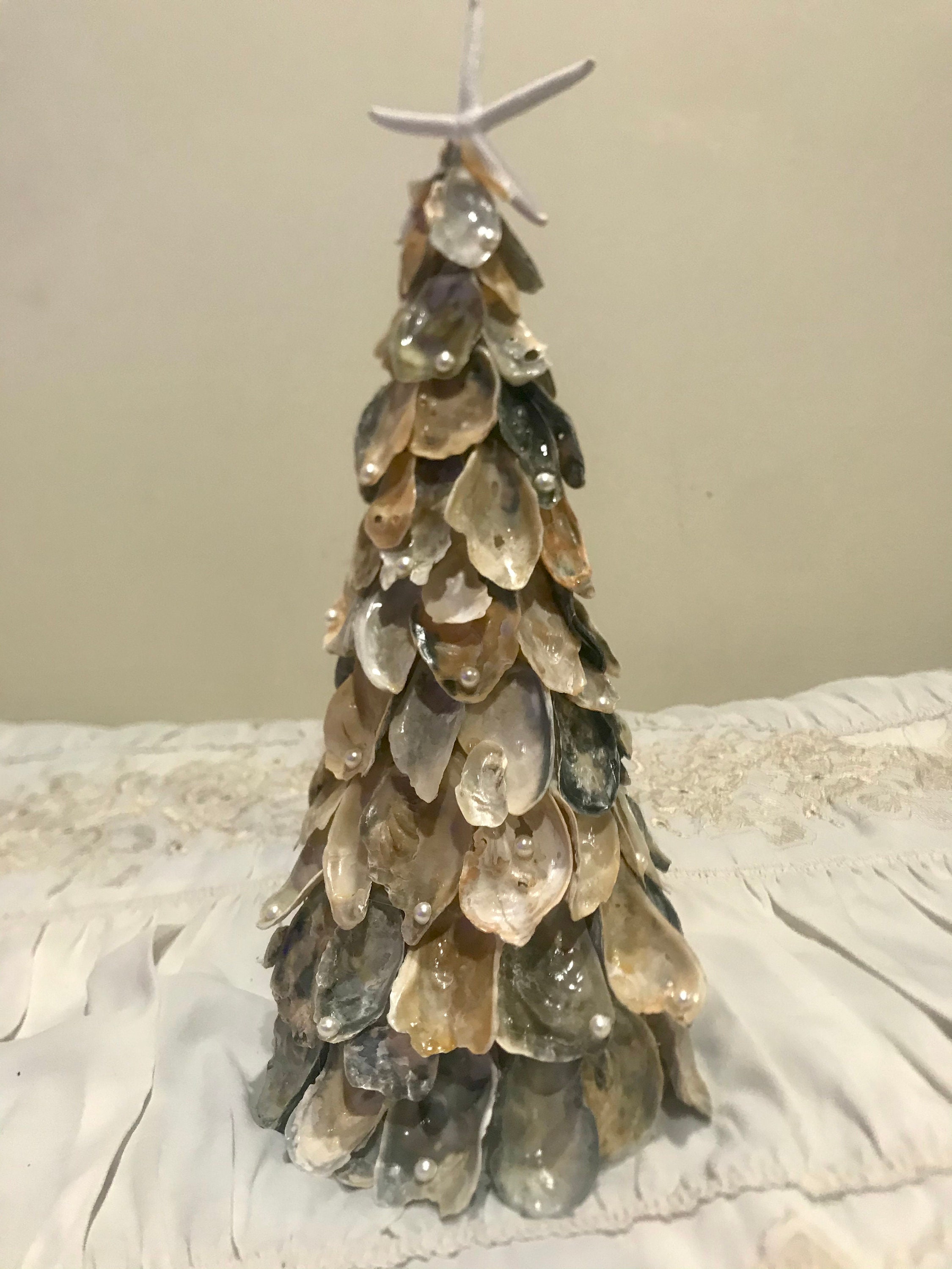 Coastal Christmas Seashell Tree Beach Decor 100% Handmade - Etsy
