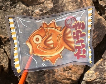 Magi-taiyaki, Magikarp, Weatherproof Vinyl Sticker Decal, Die Cut ...