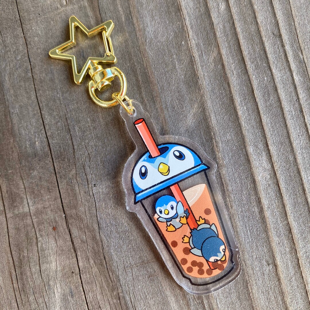 Piplup Boba Keychain - Etsy