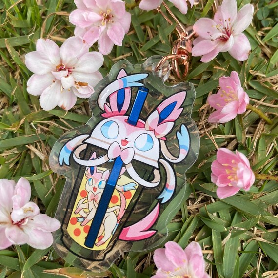 Sylveon Boba Keychain - Etsy