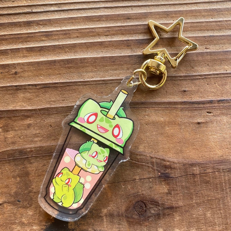 Bulbasaur Boba Keychain - Etsy