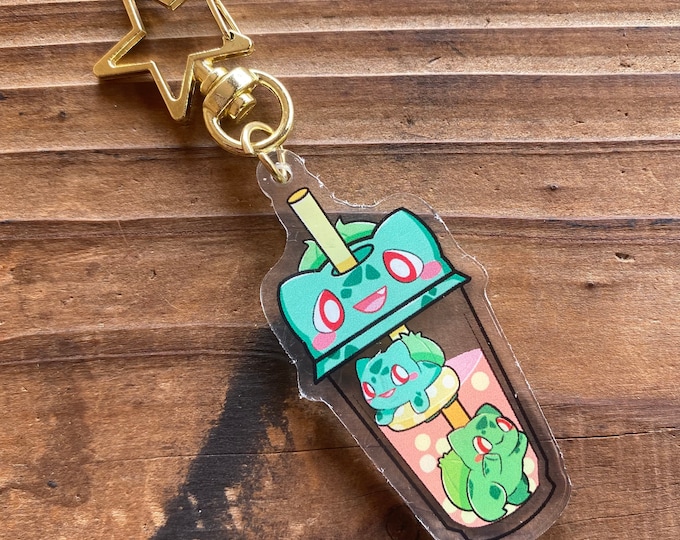 Bulbasaur Boba Keychain - Etsy